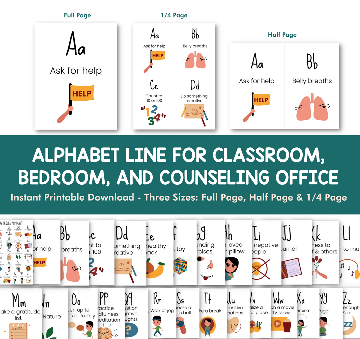 Alphabet Line for Classroom – Mental Health Center Kids