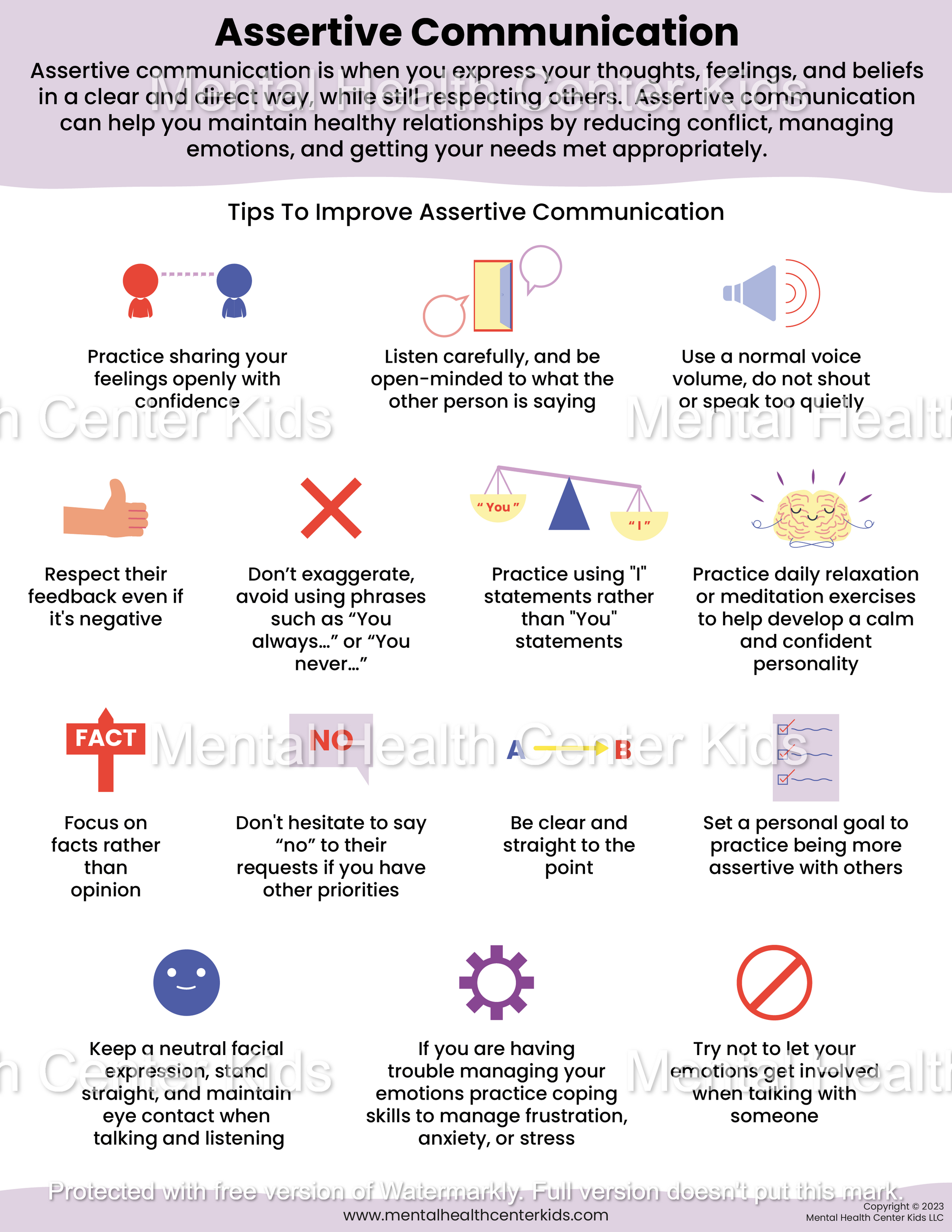 Assertiveness Skills – Mental Health Center Kids