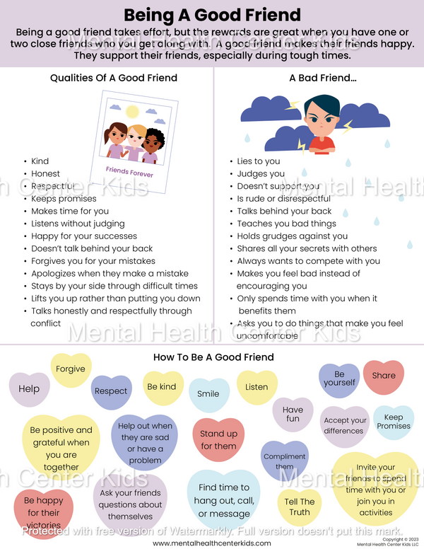Being a Good Friend – Mental Health Center Kids