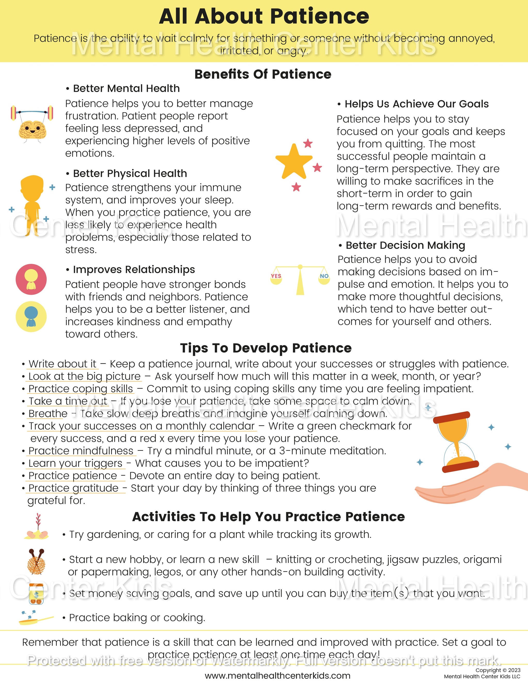 All About Patience – Mental Health Center Kids