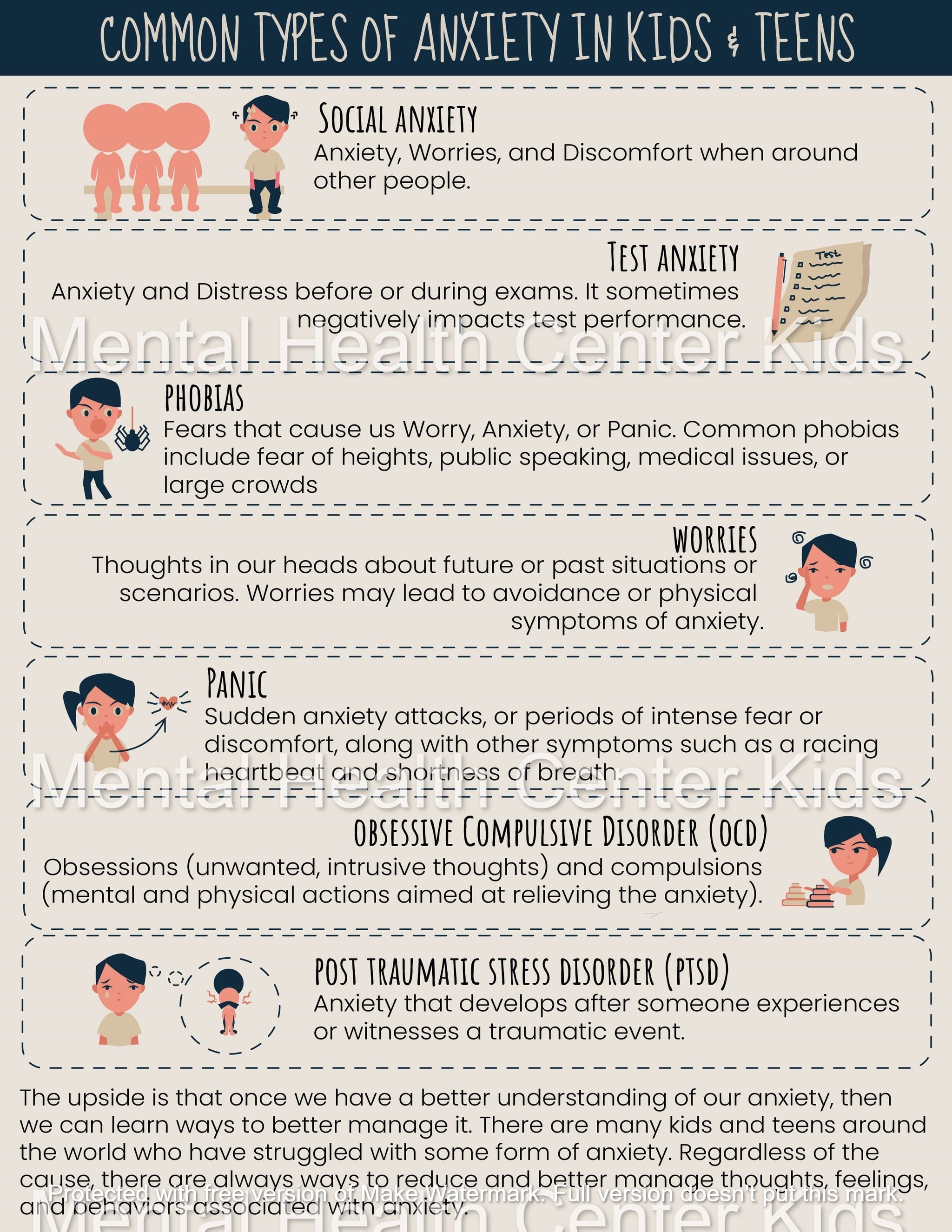 Common Types of Anxiety in Kids and Teens – Mental Health Center Kids