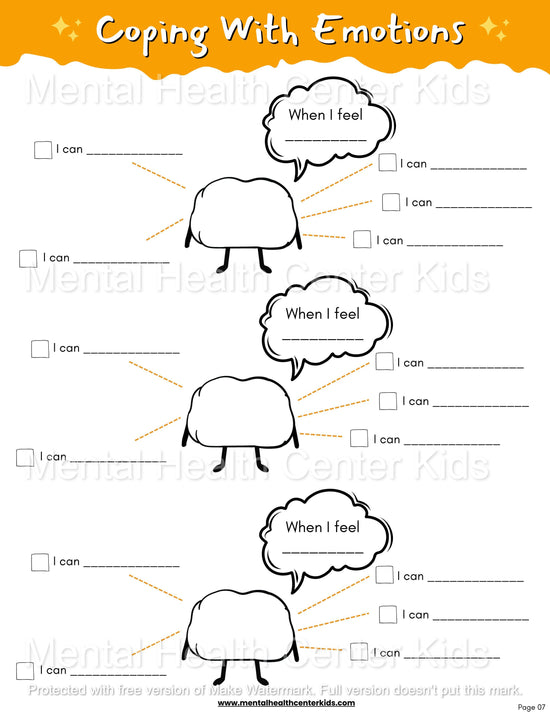 Emoji Worksheets – Mental Health Center Kids
