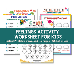 Feelings and Emotions Worksheets (PDF) – Mental Health Center Kids