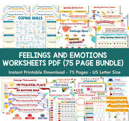 Feelings and Emotions Worksheets (PDF) – Mental Health Center Kids