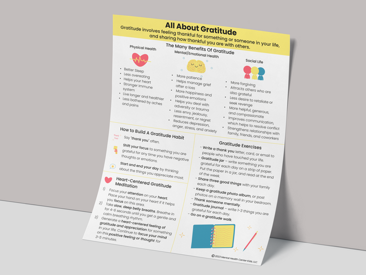 All About Gratitude – Mental Health Center Kids