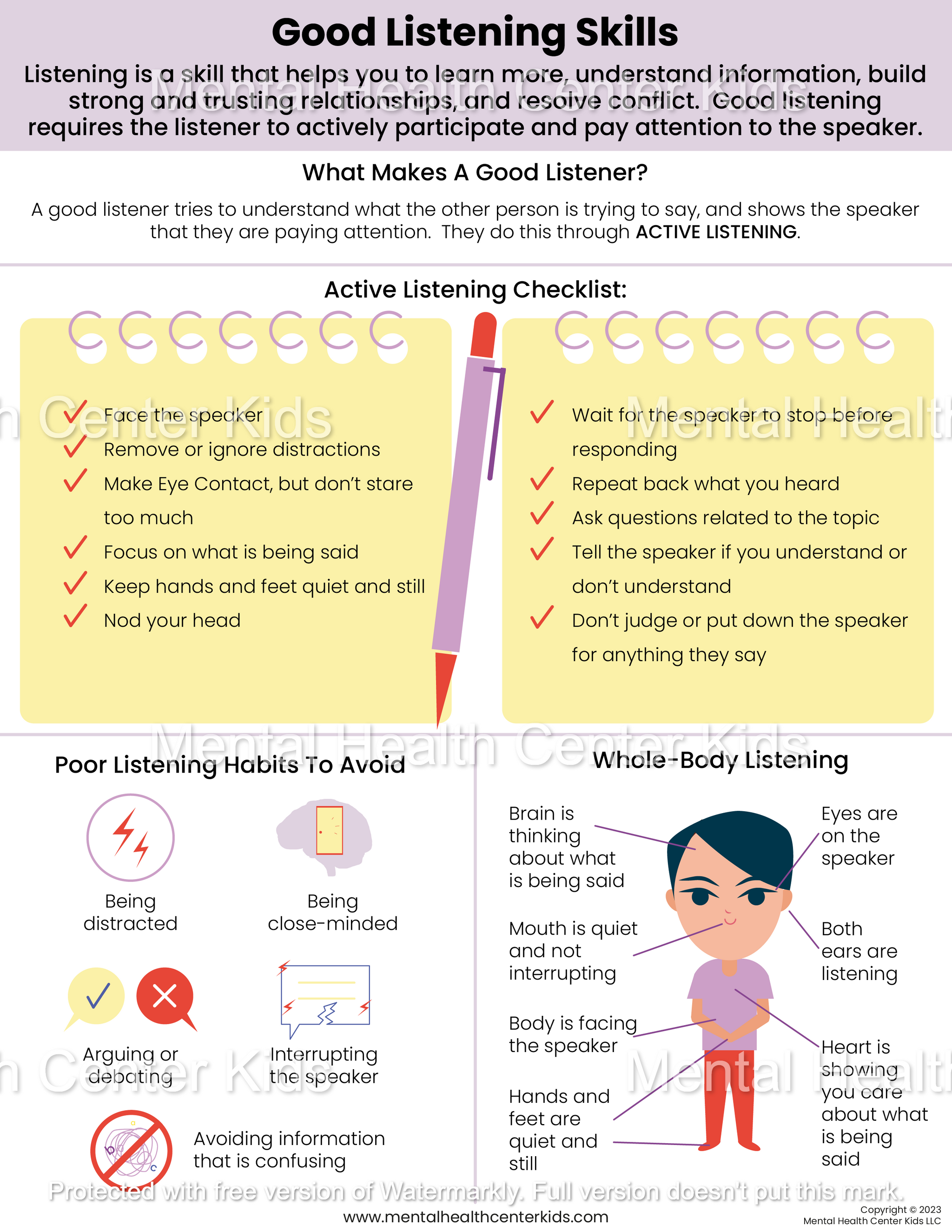 Good Listening Skills – Mental Health Center Kids