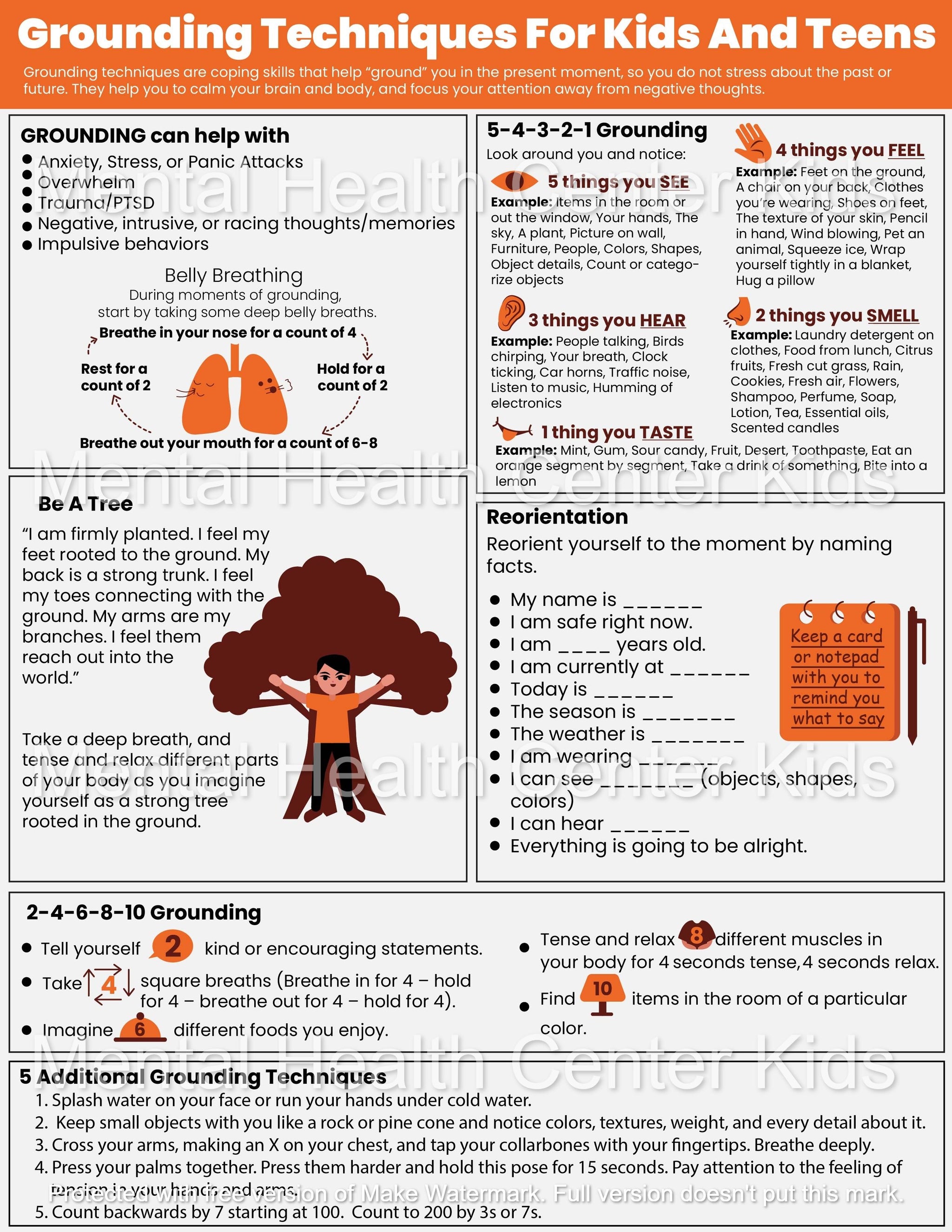 Trauma Infographics for Kids and Teens – Mental Health Center Kids