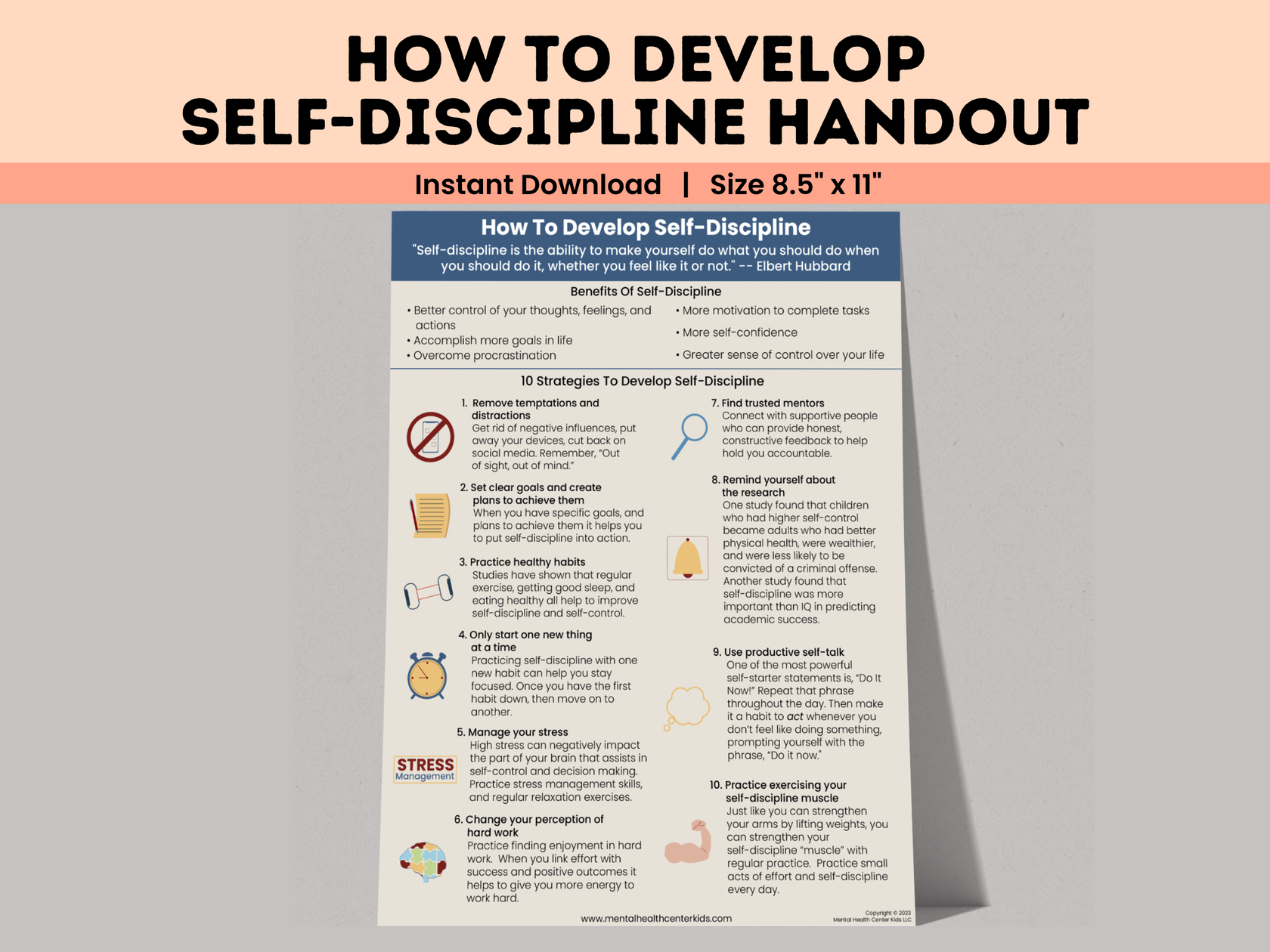 How To Develop Self-Discipline – Mental Health Center Kids