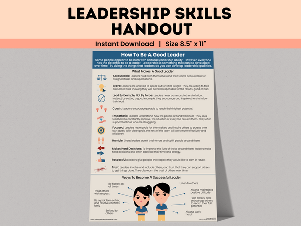 All About Leadership Skills (PDF) – Mental Health Center Kids