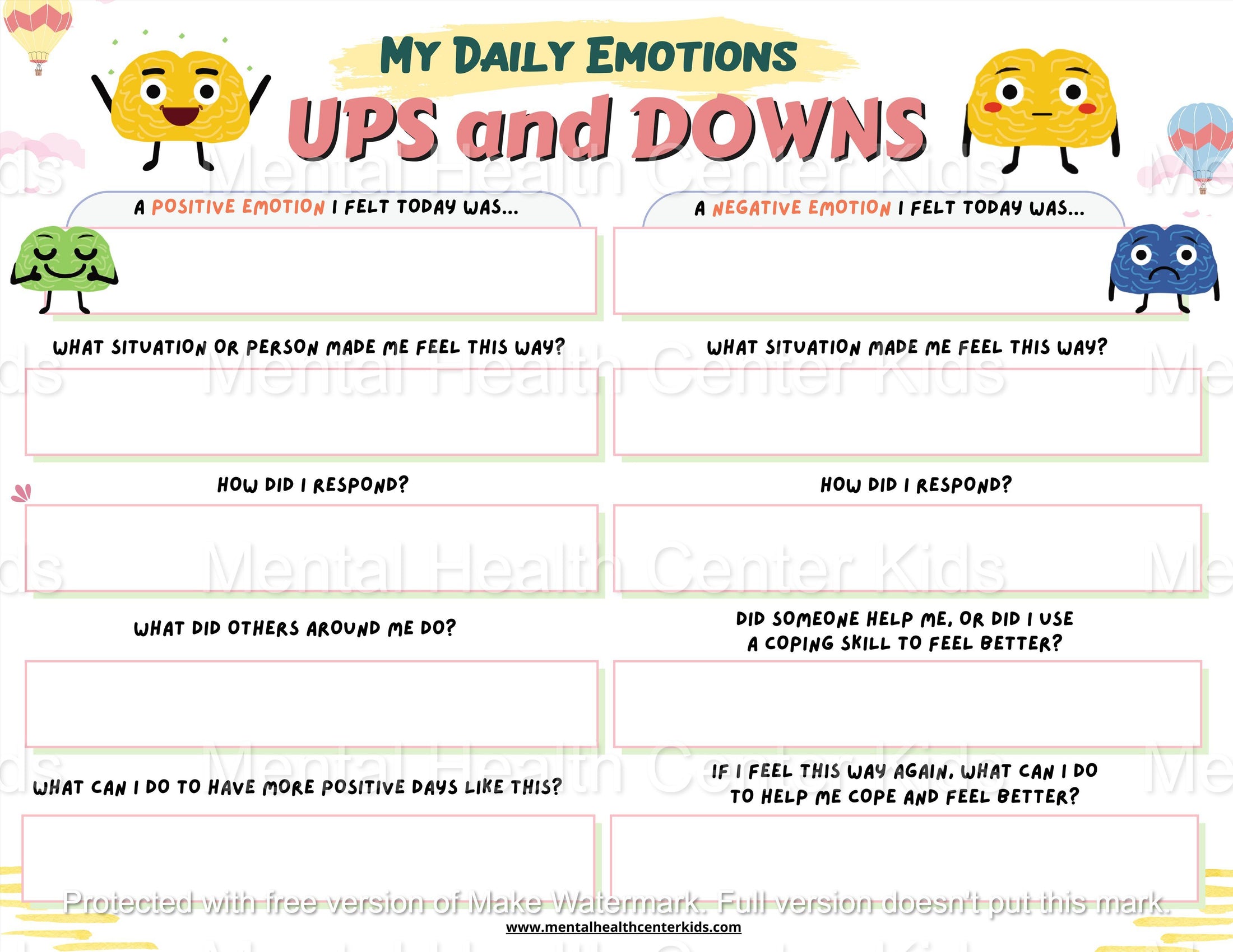 Emotional Ups and Downs – Mental Health Center Kids