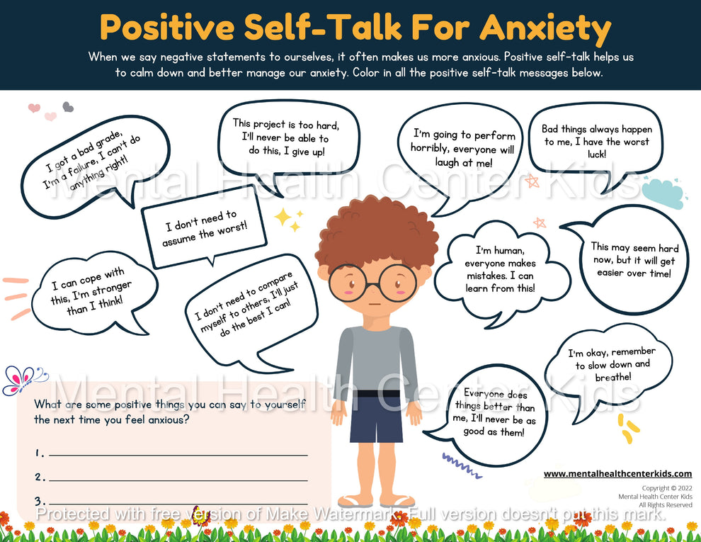 Positive Self-Talk for Anxiety – Mental Health Center Kids