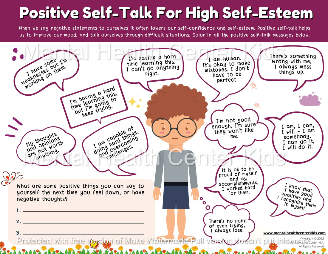 Positive Self-Talk for High Self-Esteem – Mental Health Center Kids
