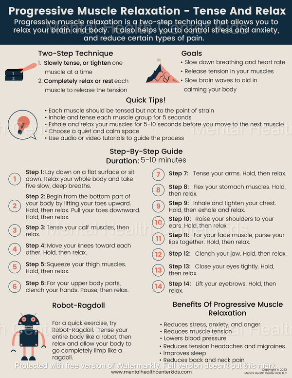 Progressive Muscle Relaxation (PDF) – Mental Health Center Kids