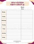 Self-Esteem Daily Check-In – Mental Health Center Kids