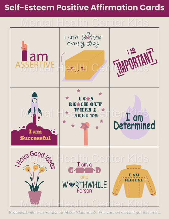 Positive Affirmation Cards – Mental Health Center Kids