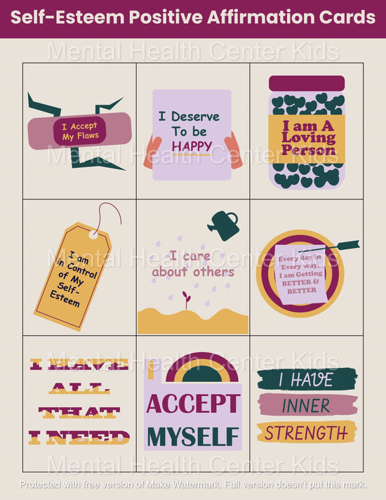 Positive Affirmation Cards – Mental Health Center Kids