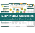 Sleep Hygiene Worksheets – Mental Health Center Kids