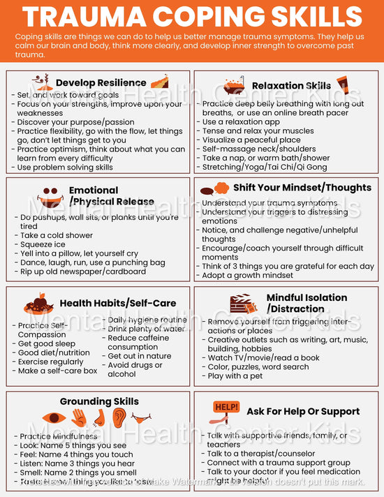 Trauma Infographics for Kids and Teens – Mental Health Center Kids