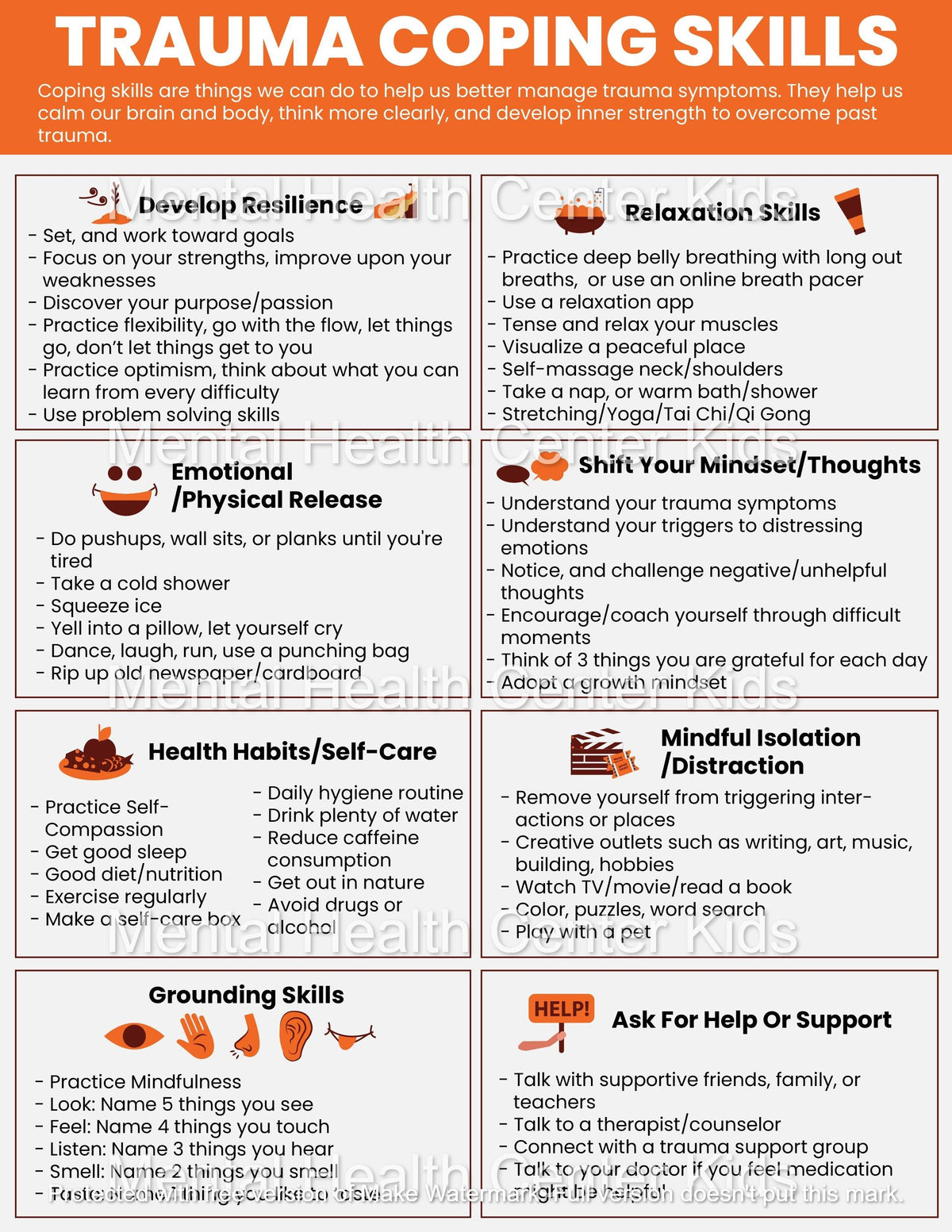 PTSD Infographics (All Ages) – Mental Health Center Kids