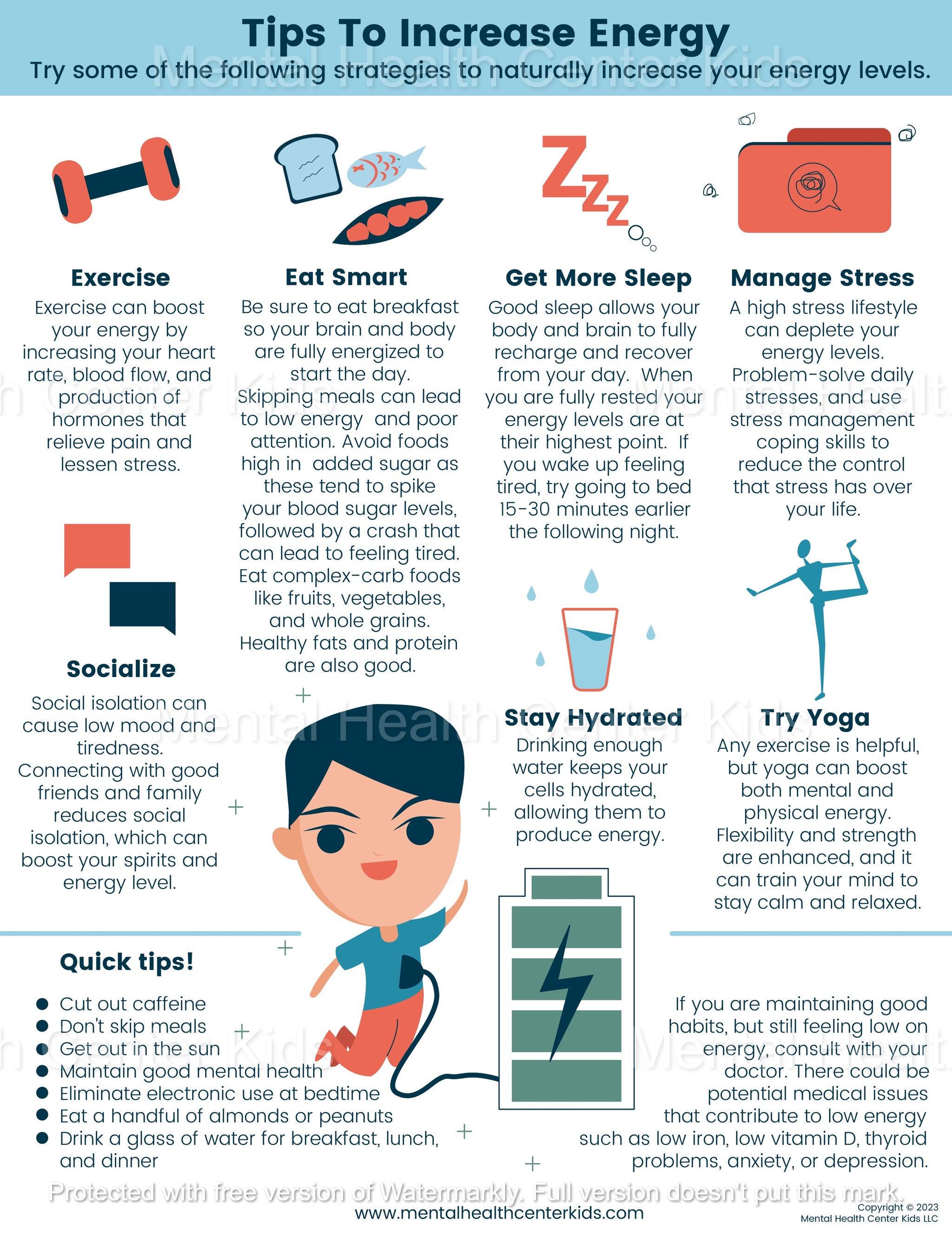 How To Increase Energy – Mental Health Center Kids