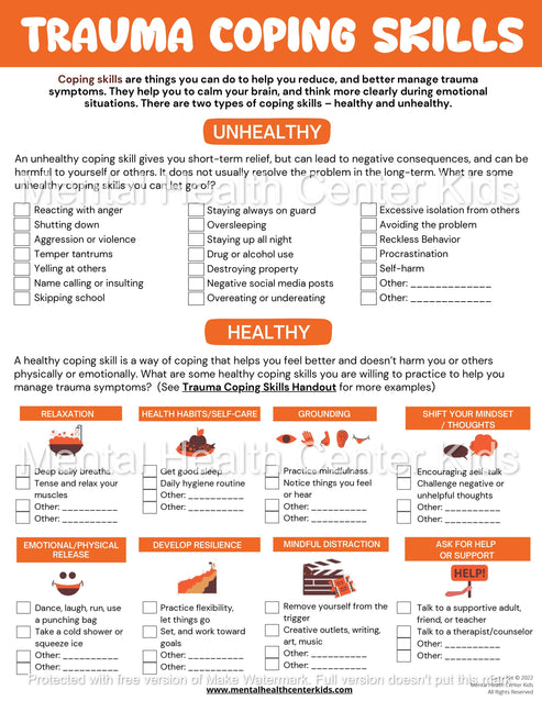 Positive Habits for Trauma – Mental Health Center Kids