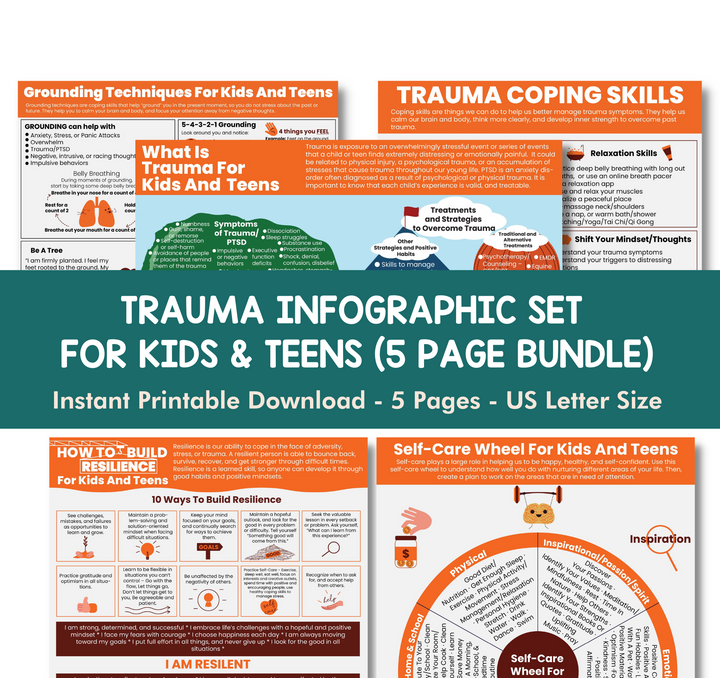 Trauma Worksheets#N# – Mental Health Center Kids