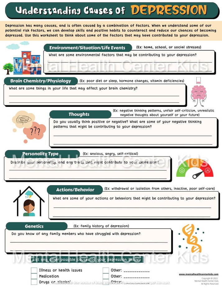 Understanding Causes of Depression – Mental Health Center Kids