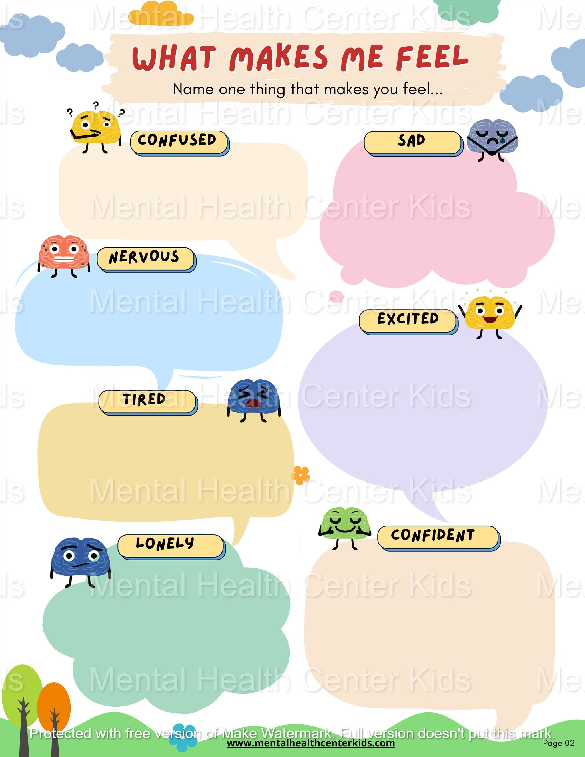 What Makes Me Feel – Mental Health Center Kids