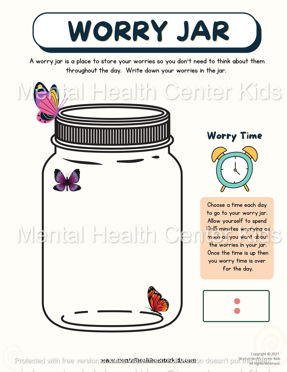 Worry Jar – Mental Health Center Kids