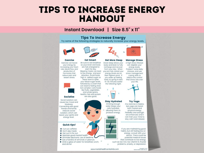 How To Increase Energy – Mental Health Center Kids