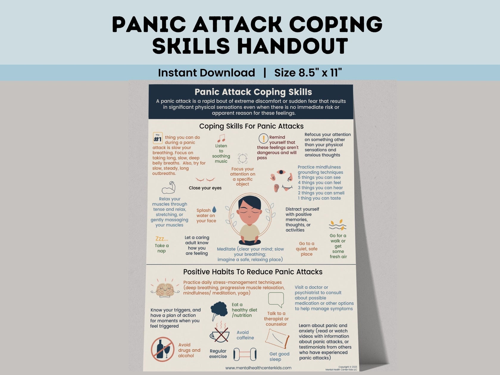 Panic Attack Coping Skills (PDF) – Mental Health Center Kids
