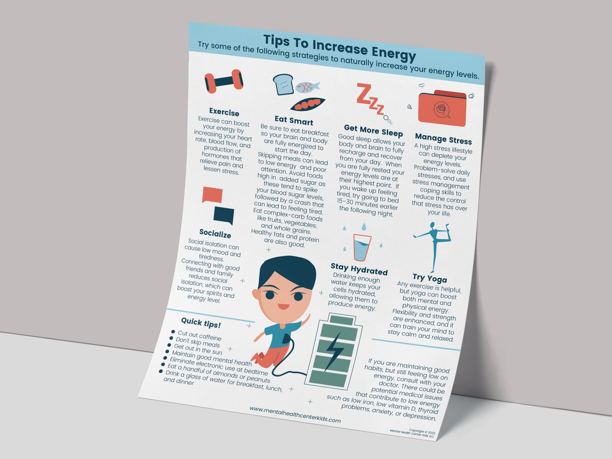 How To Increase Energy – Mental Health Center Kids