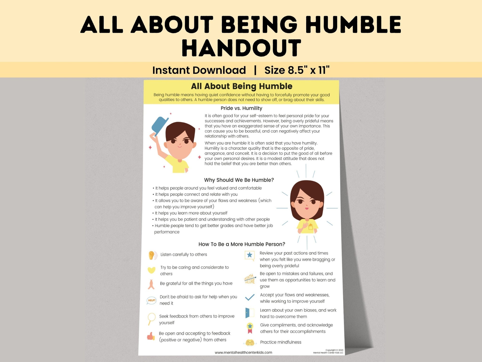 All About Being Humble – Mental Health Center Kids