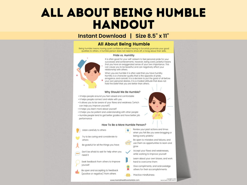 All About Being Humble – Mental Health Center Kids
