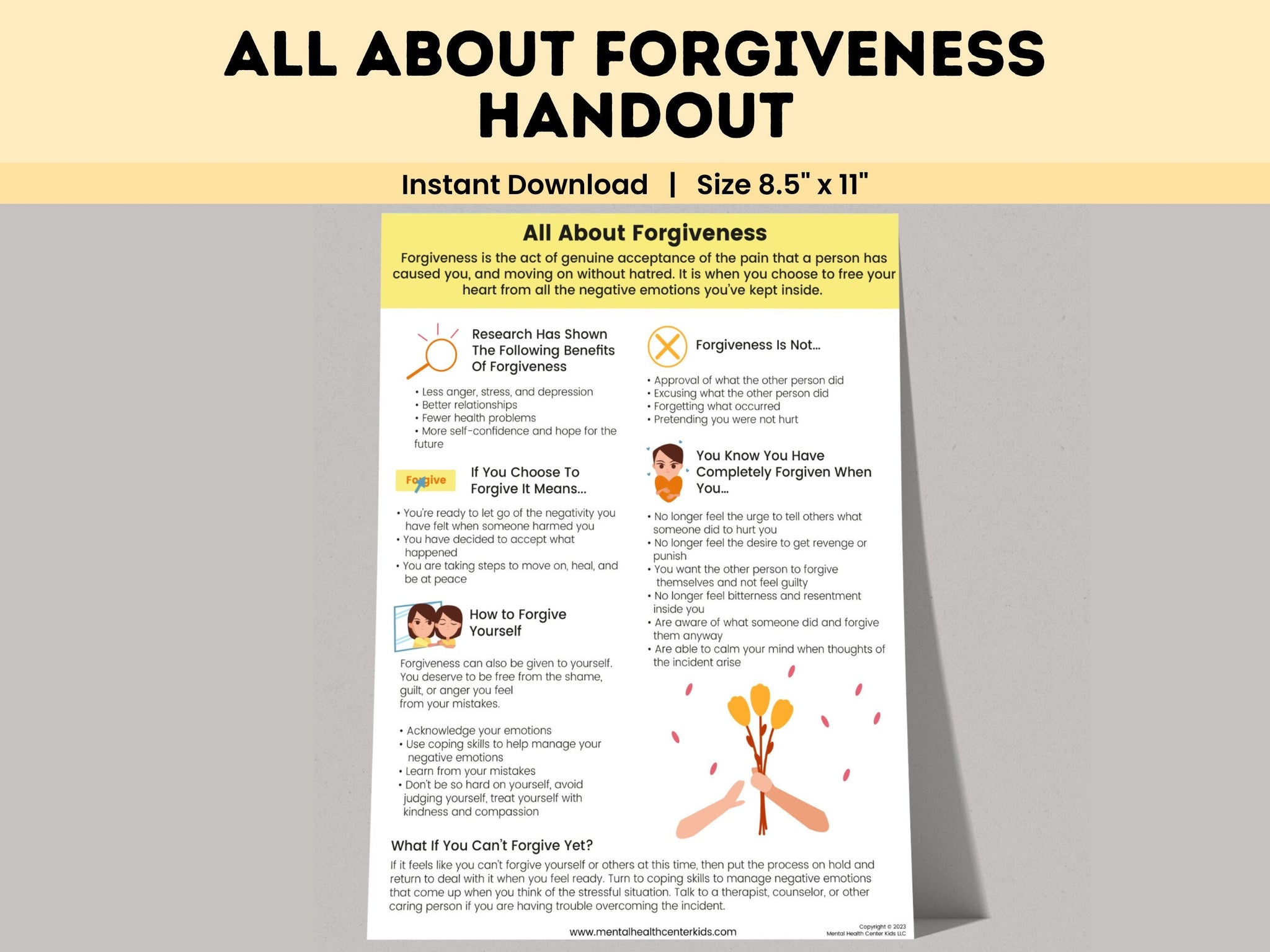 All About Forgiveness – Mental Health Center Kids