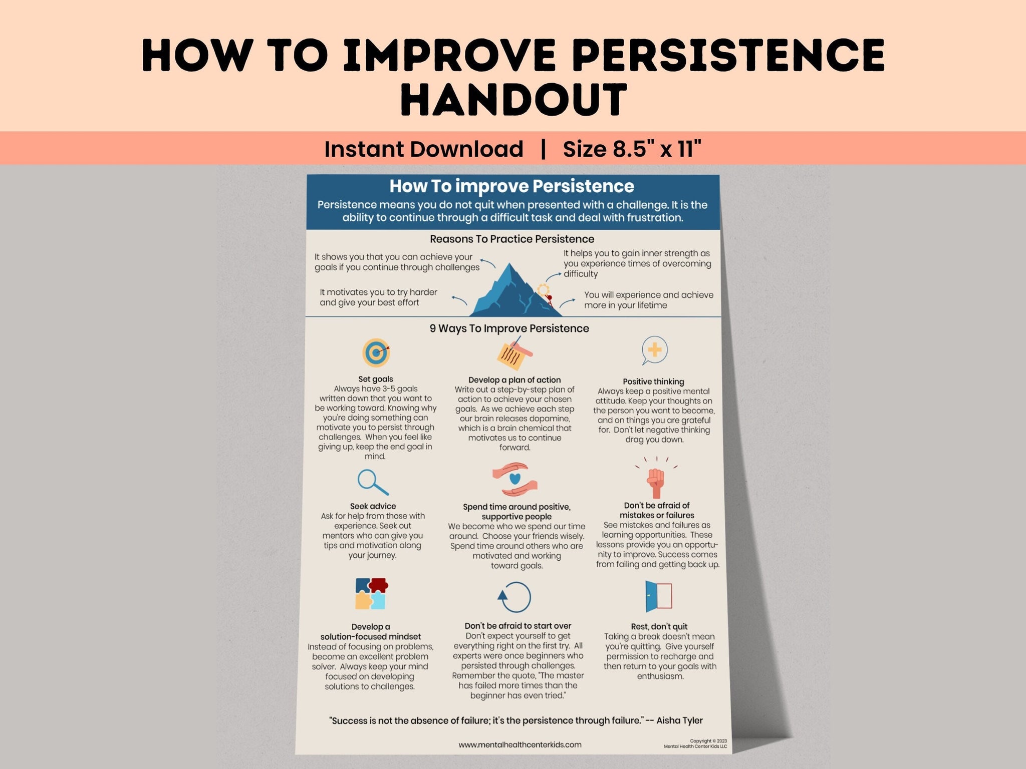 All About Persistence – Mental Health Center Kids