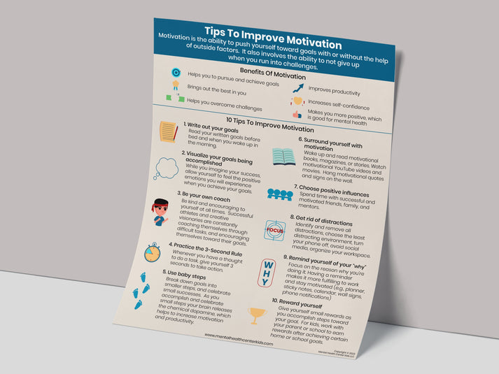 Tips to Improve Self-Motivation (PDF) – Mental Health Center Kids