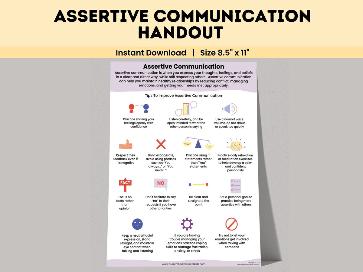 Assertiveness Skills – Mental Health Center Kids
