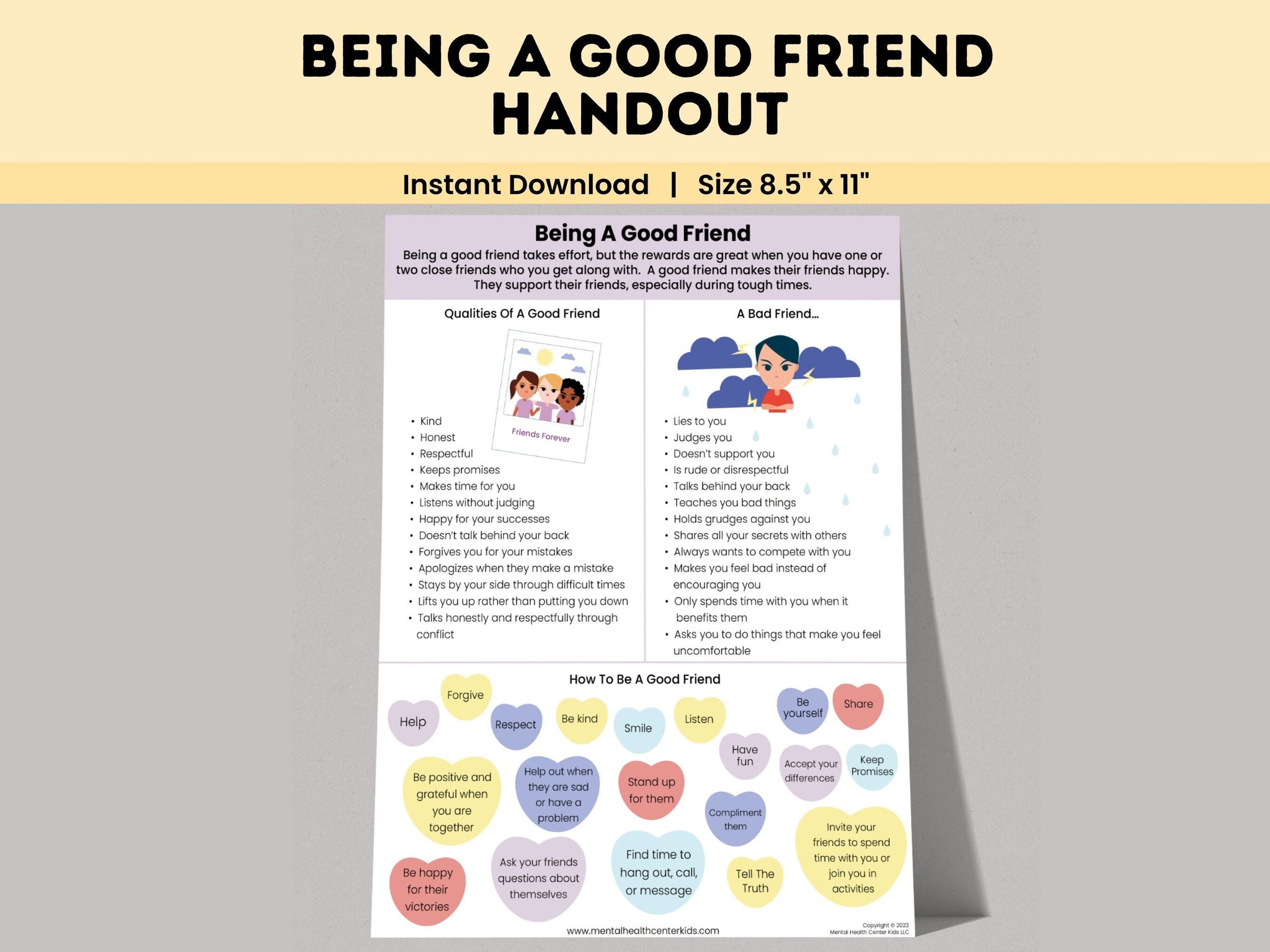 Being a Good Friend – Mental Health Center Kids