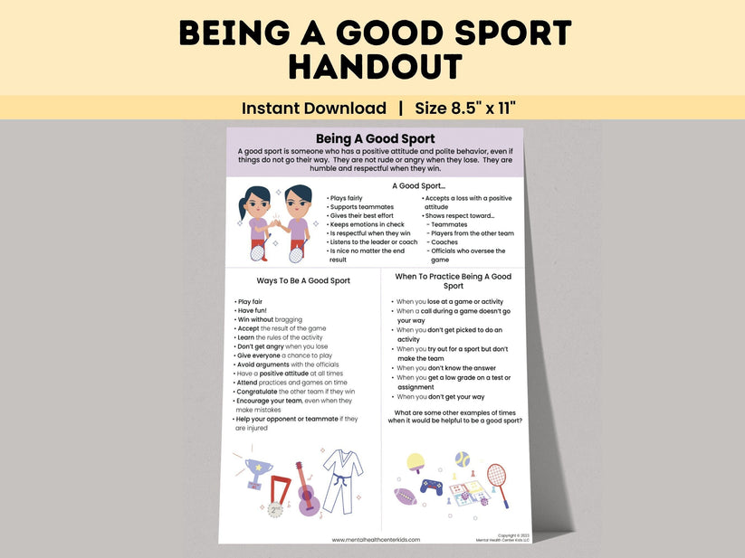 Being a Good Sport – Mental Health Center Kids