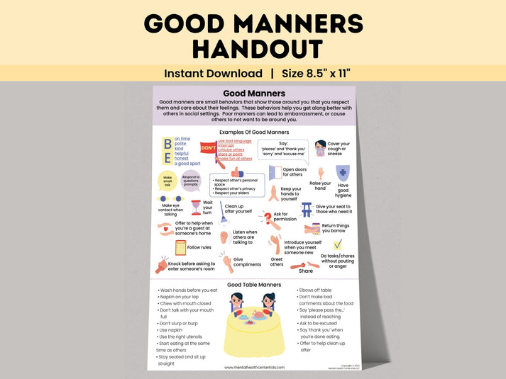 All About Good Manners – Mental Health Center Kids