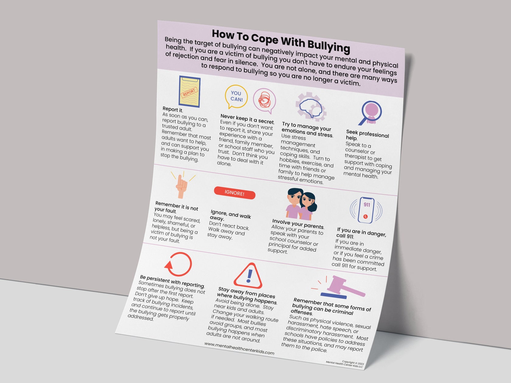 How to Cope with Bullying – Mental Health Center Kids
