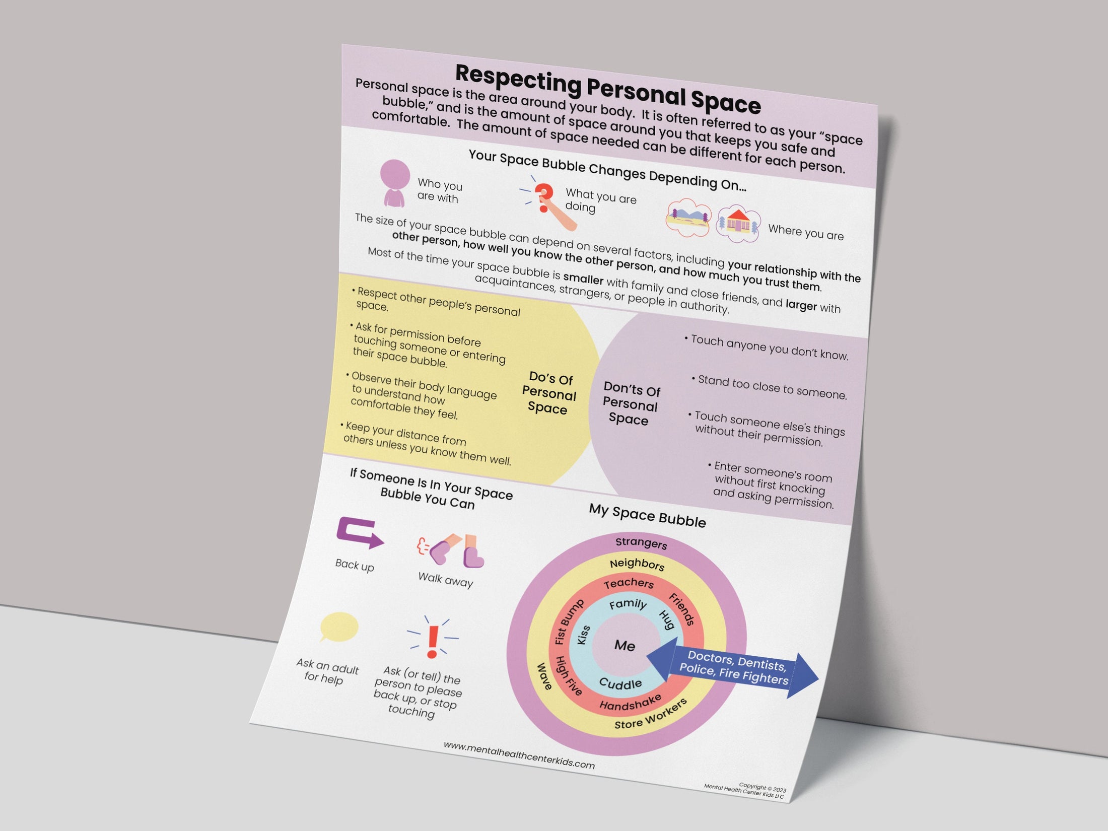 Respecting Personal Space – Mental Health Center Kids
