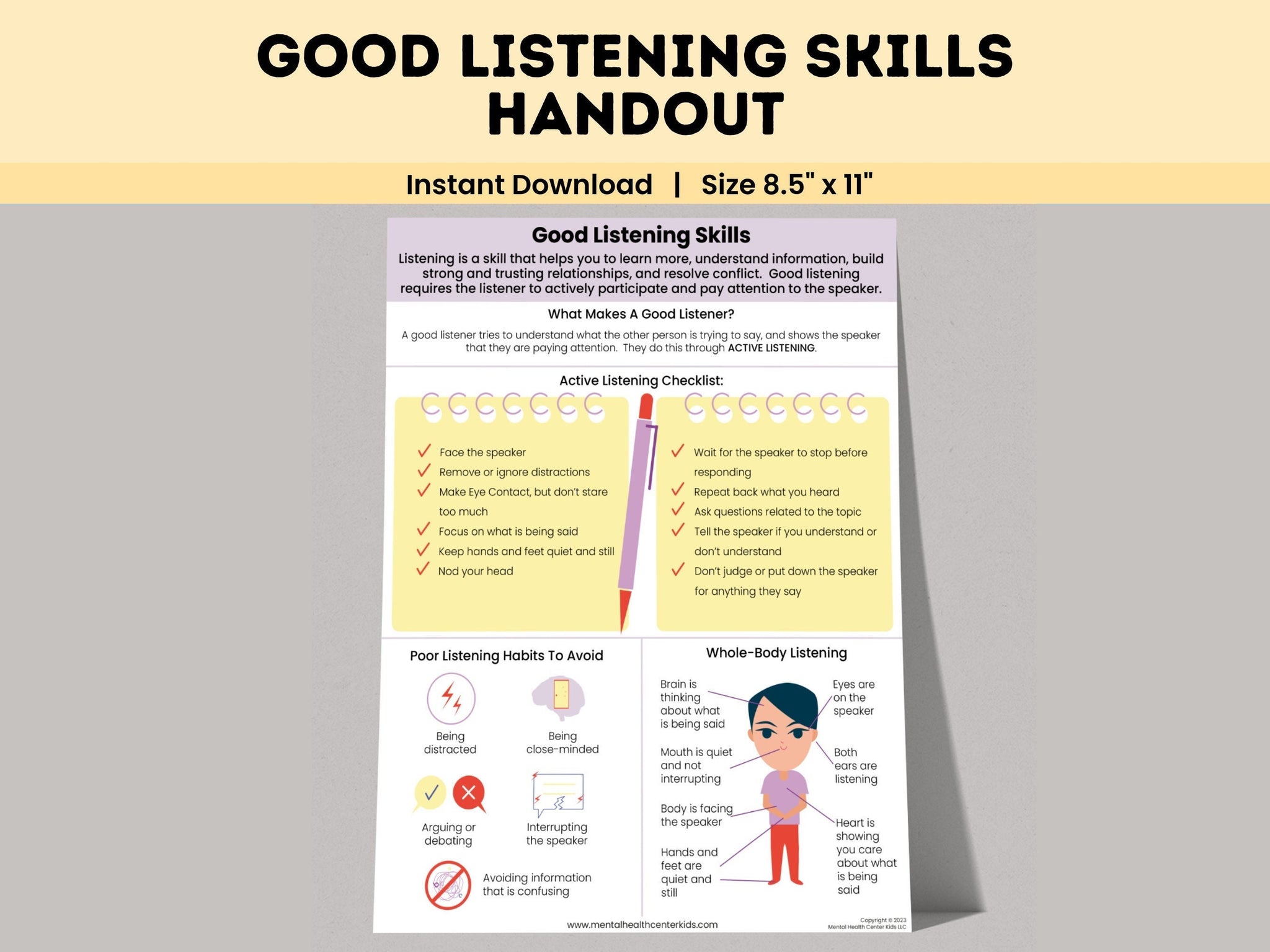 Good Listening Skills – Mental Health Center Kids