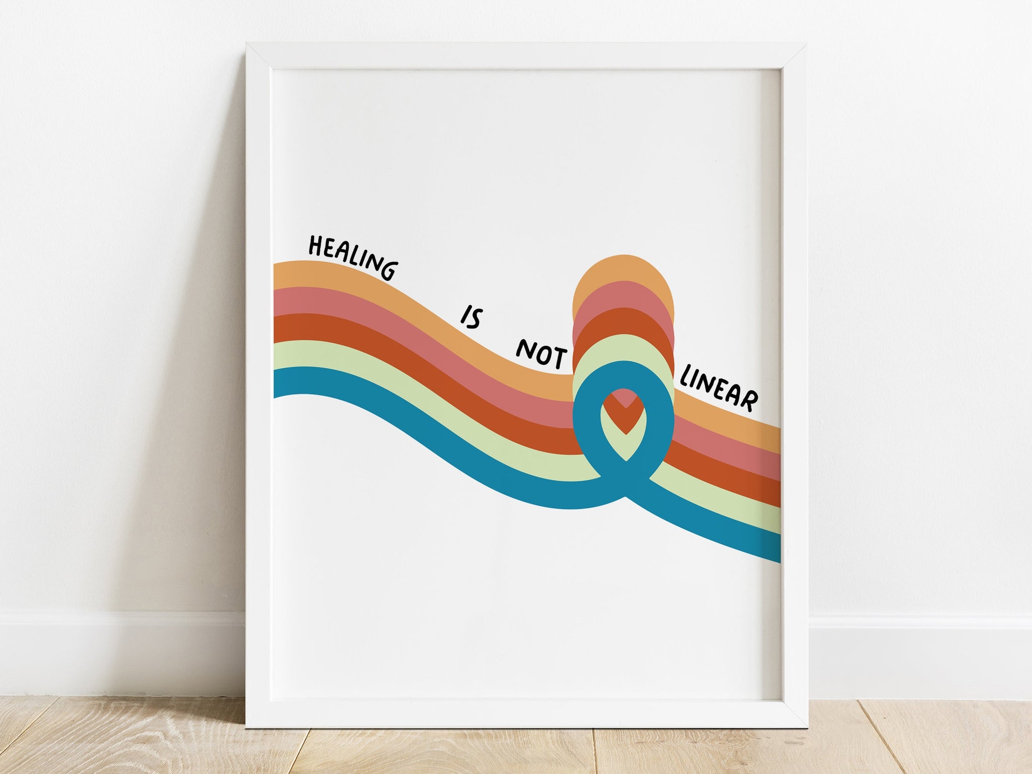 Healing Is Not Linear Wall Art – Mental Health Center Kids