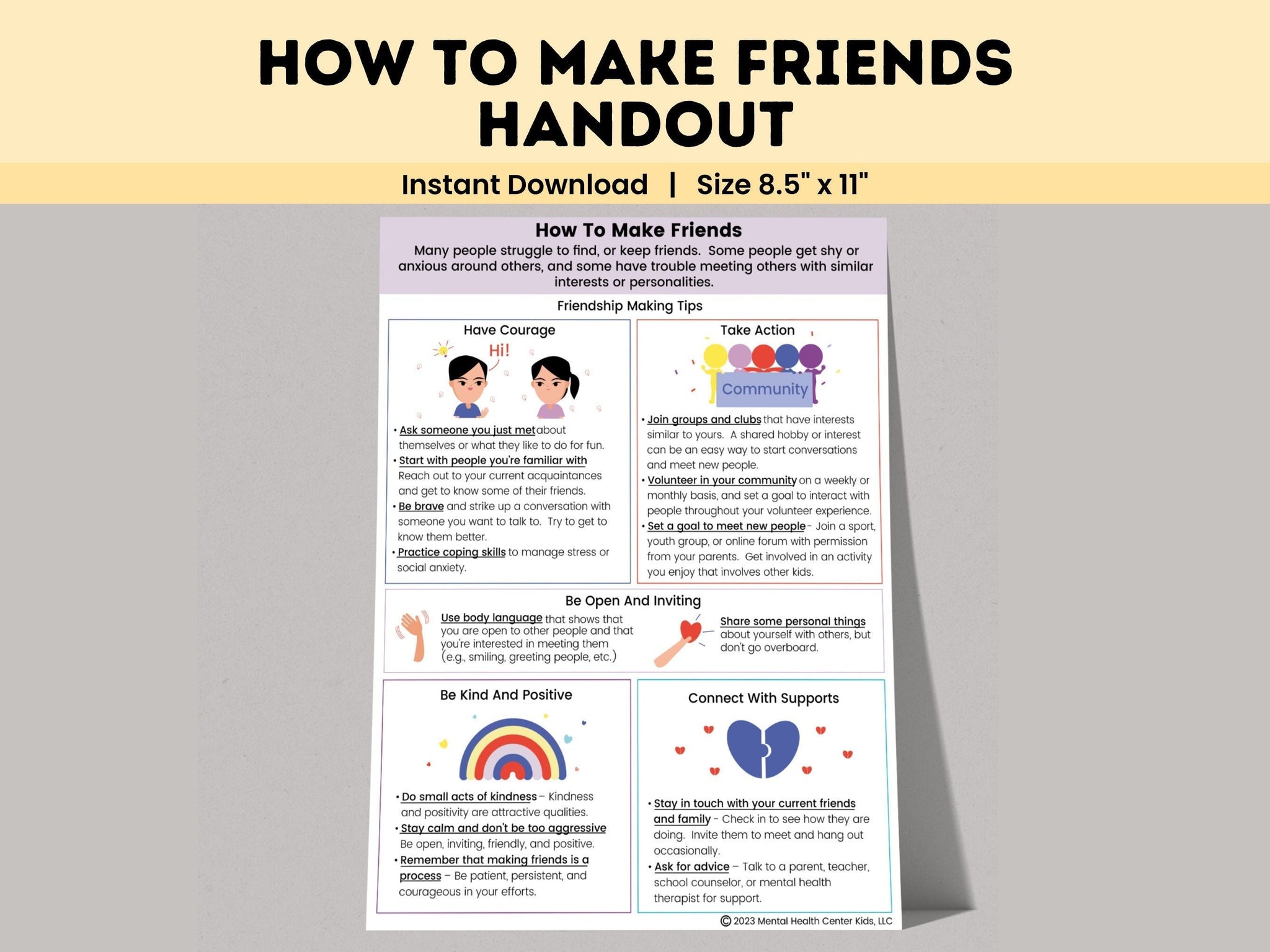 Friendship Making Skills – Mental Health Center Kids