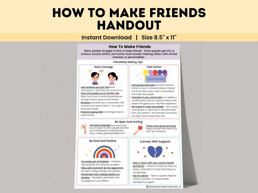 Friendship Making Skills – Mental Health Center Kids