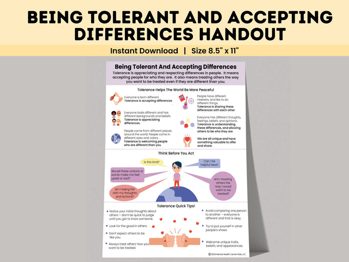 Being Tolerant and Accepting Differences – Mental Health Center Kids