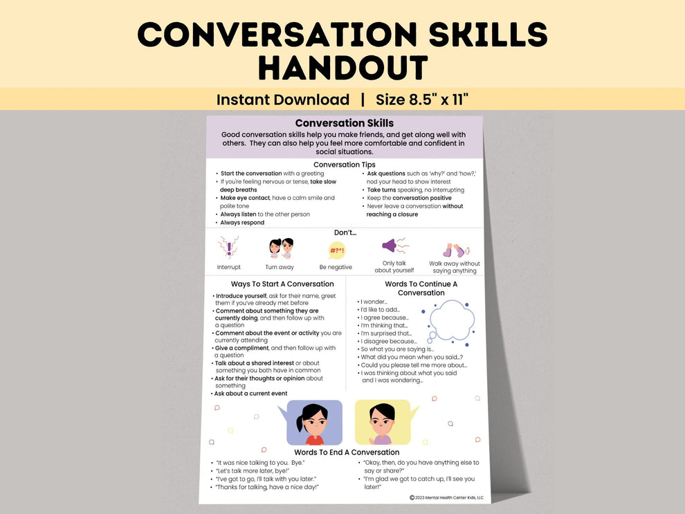 Conversation Skills – Mental Health Center Kids