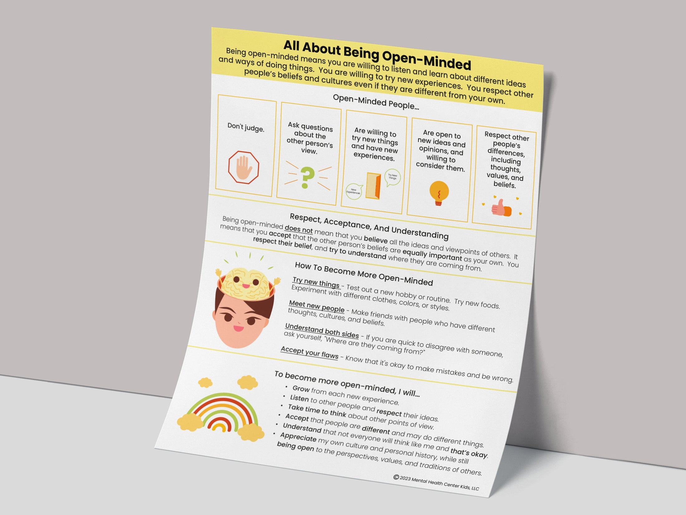 All About Being Open-Minded – Mental Health Center Kids